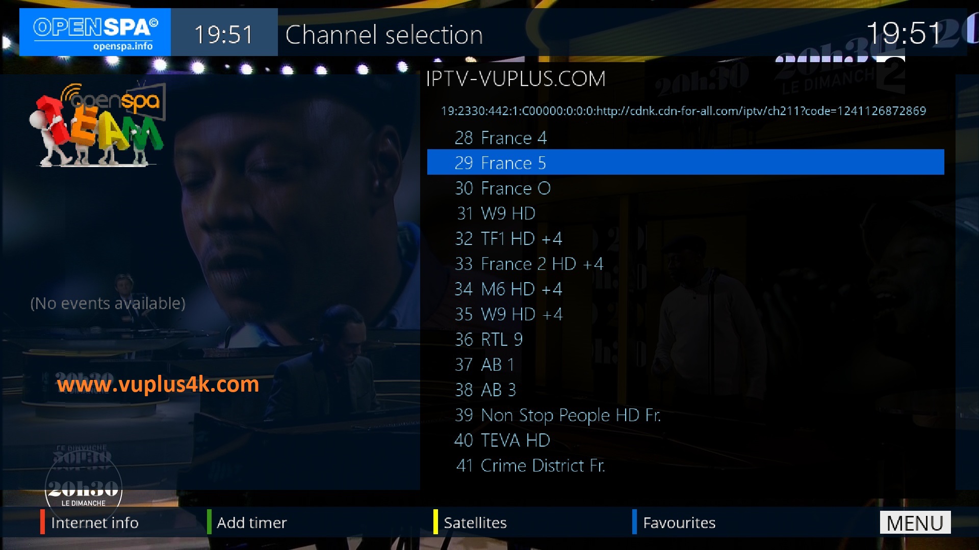 [TUTORIAL] How to install IPTV subscription on OpenSPA – VUPLUS4K