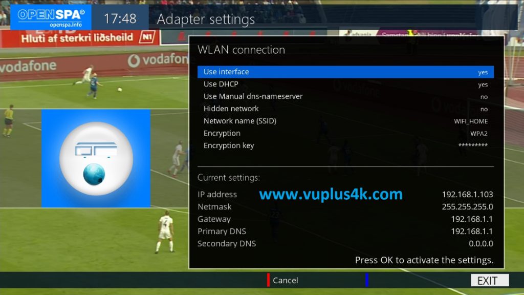 [TUTORIAL] How to configure Wireless on OpenSPA – VUPLUS4K