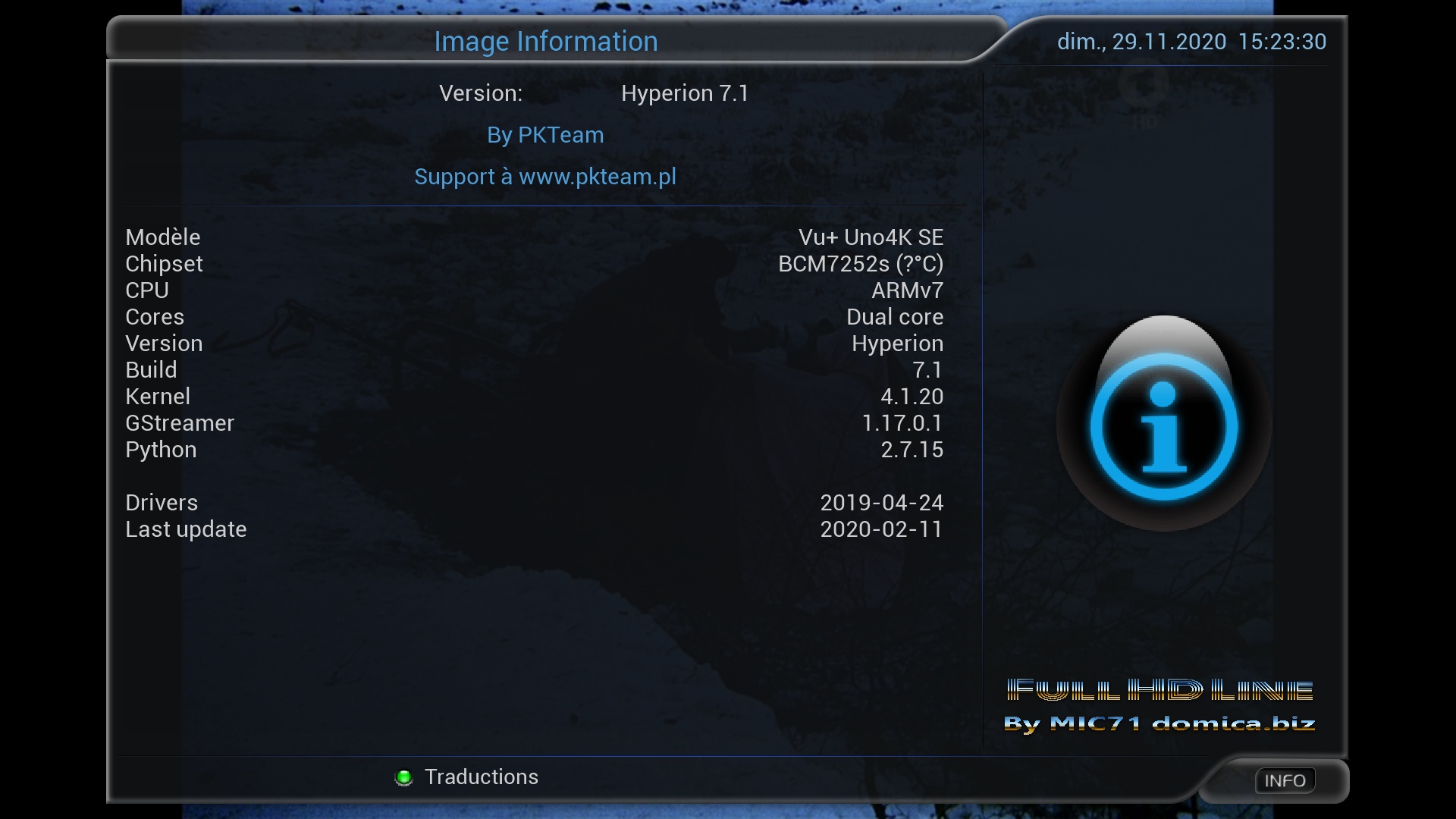[IMAGE] Hyperion 7.1 for Vu+ – VUPLUS4K