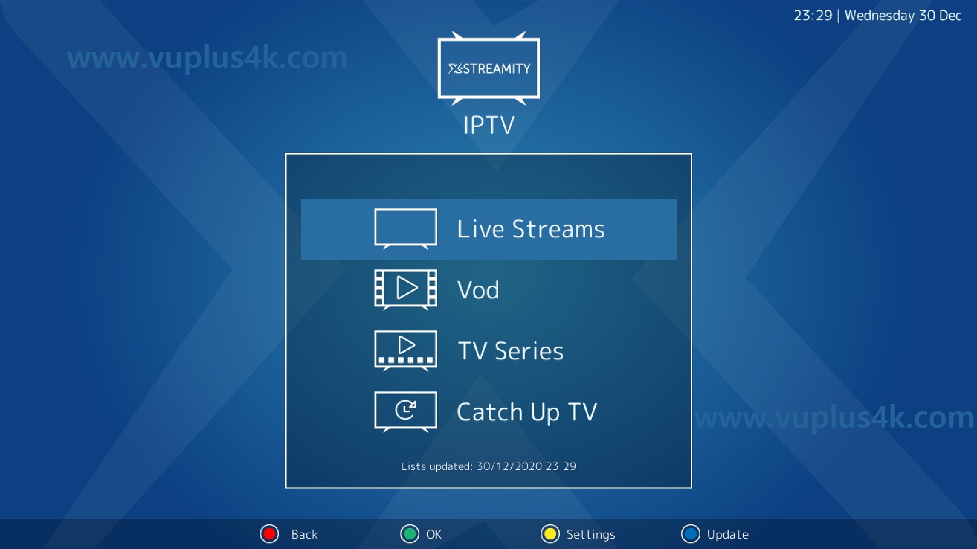 [TUTORIAL] How to add iptv playlists to X-STREAMITY – VUPLUS4K